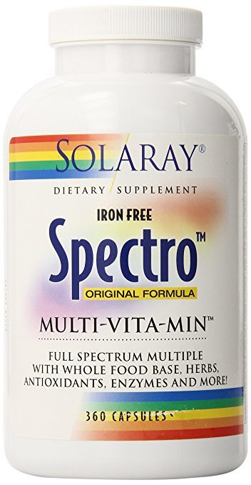 Solaray Spectro Multi vitamin, Iron Free, 360 Count