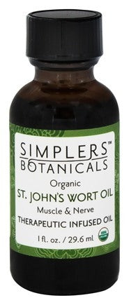 Simplers Botanicals - St. John's Wort Infused Oil, Organic, 1 oz