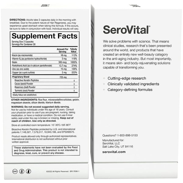 SeroVital Hair Regen - Formulated For Women Seeking Enhanced Hair Grow