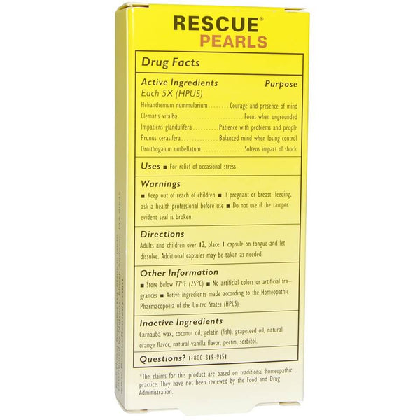 Bach Flower Rescue Pearls | 28 Capsules | Stress Relief