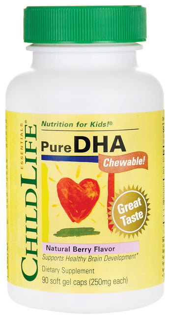 ChildLife Pure DHA Chewable, Natural Berry Flavor, 90 Caps