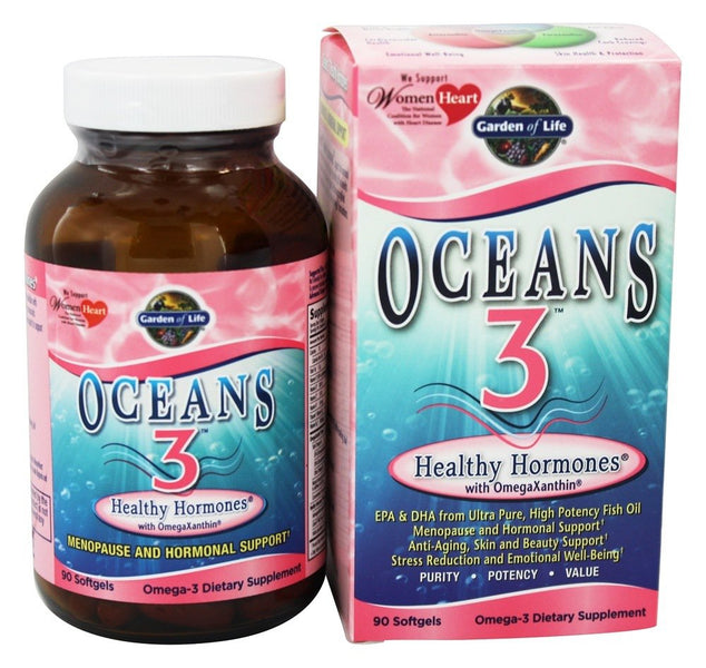 Garden of Life Oceans 3, Healthy Hormones with OmegaXanthin, 90 Softge
