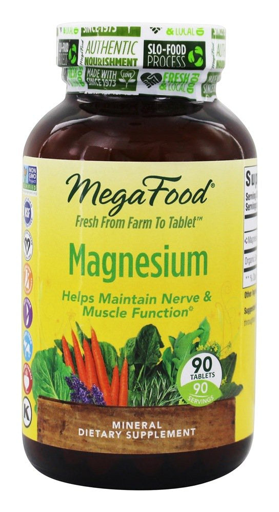 MegaFood Magnesium | 90 Tablets | Nerve & Muscle Function