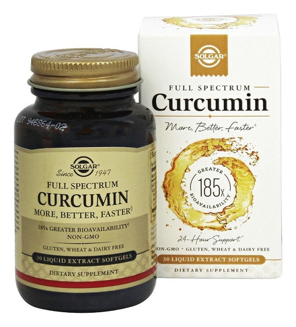 Solgar Full Spectrum Curcumin, 30 Softgels
