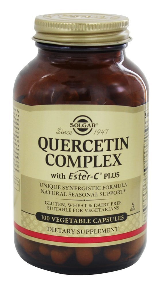 Solgar Quercetin Complex with Ester C Plus, 100 Vegetarian Capsules